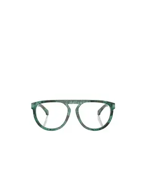 Moncler Geometric Shape Eyeglasses - Green