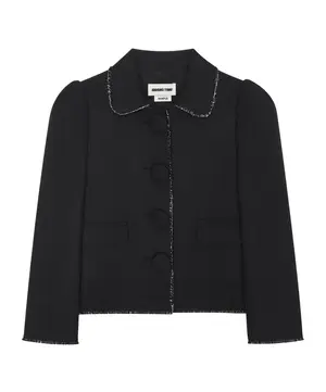 SHUSHU/TONG Embroidered-trim Cropped Jacket