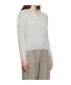 AMOMENTO Lapel Collar Pullover