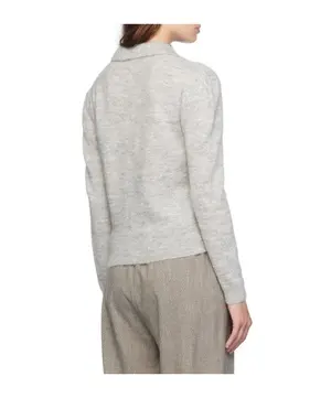 AMOMENTO Lapel Collar Pullover