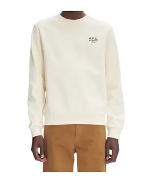A.p.c. Logo Embroidered Crewneck Sweatshirt - White