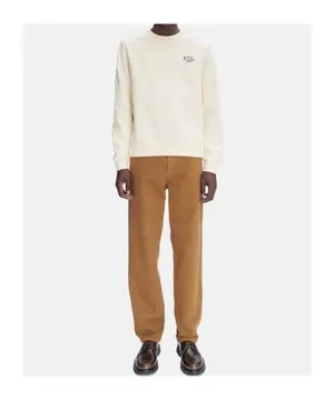 A.p.c. Logo Embroidered Crewneck Sweatshirt - White