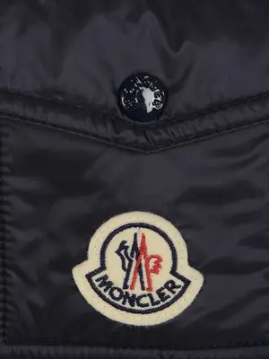 Moncler Zip-up Hooded Cape - Black