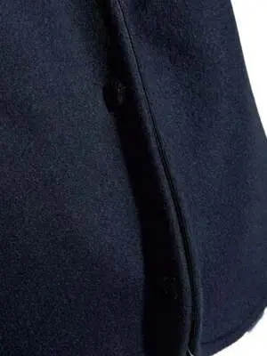 Moncler Zip-up Hooded Cape - Black