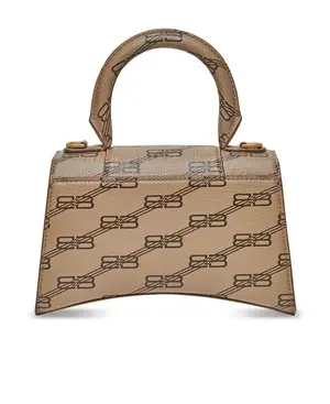Balenciaga Hourglass Monogram Xs Shoulder Bag - Brown