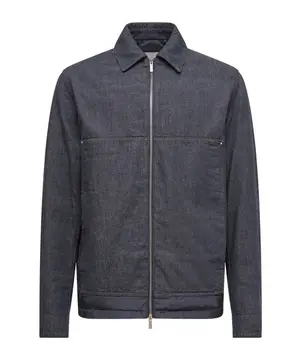 Moncler Zip-up Denim Jacket - Denim Blue