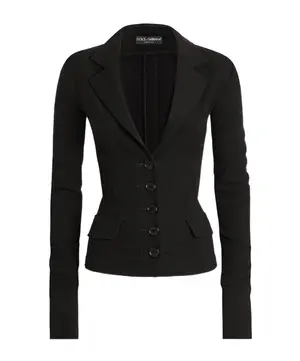 Dolce & Gabbana Fitted Waist Jacket With Button Fastening
