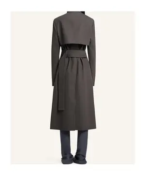 COURREGES Buckle Cotton Trench Coat - Anthracite