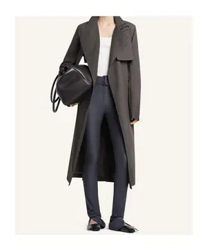 COURREGES Buckle Cotton Trench Coat - Anthracite