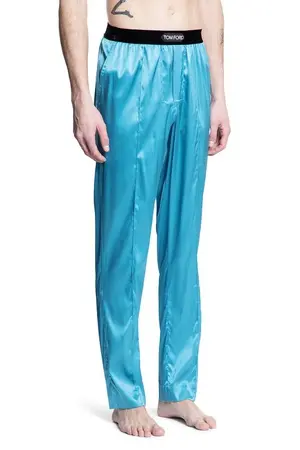 TOM FORD Logo-waistband Pyjamas - Blue