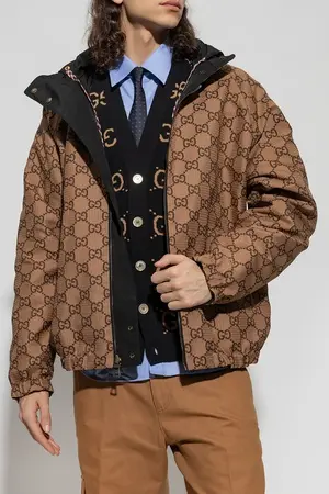 Gucci Reversible Gg Canvas Jacket - Black