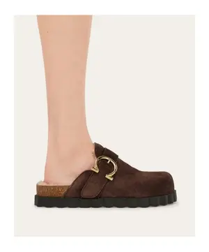 FERRAGAMO Gancini Clog With Rippled Sole