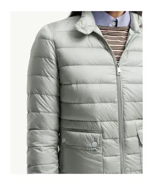 Moncler Lans Zip-up Short Padded Jacket - Grey