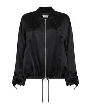 Co Name' Oversized Drawstring Bomber Jacket