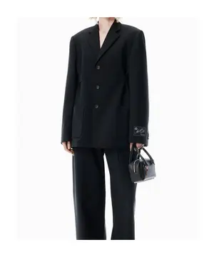 Alexander Wang Logo Patch Single-breasted Blazer