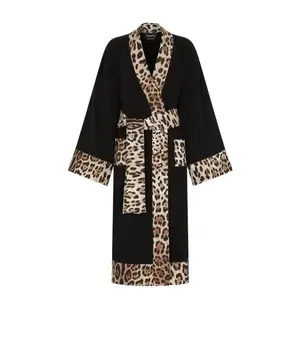 Dolce & Gabbana Dolce Gabbana Terry Bathrobe - Black