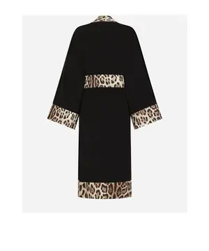 Dolce & Gabbana Dolce Gabbana Terry Bathrobe - Black