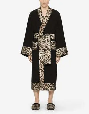Dolce & Gabbana Dolce Gabbana Terry Bathrobe - Black