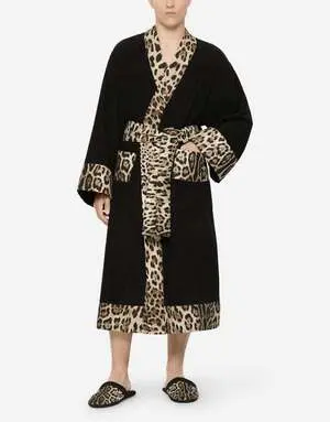 Dolce & Gabbana Dolce Gabbana Terry Bathrobe - Black