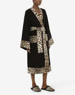 Dolce & Gabbana Dolce Gabbana Terry Bathrobe - Black