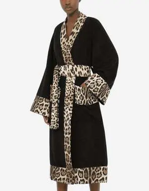 Dolce & Gabbana Dolce Gabbana Terry Bathrobe - Black