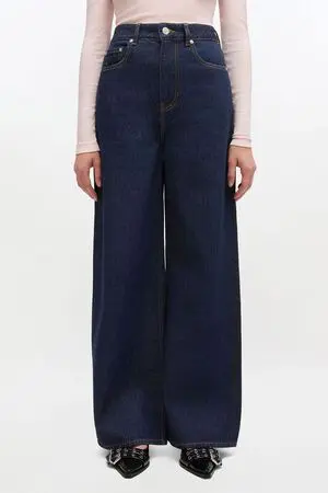 GANNI Straight-leg Wide Jeans