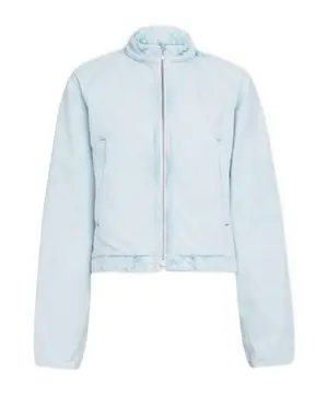 Alaïa Ice Denim Round Neck Jacket