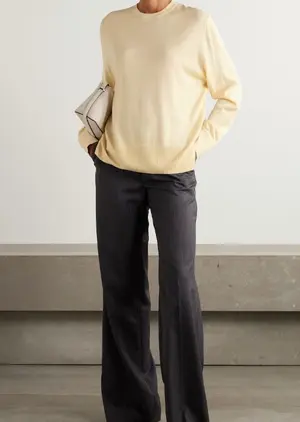 TOTEME Crew Neck Sweater With Side Slits