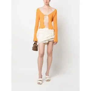 Jacquemus Ribbed Knit Cardigan - Orange
