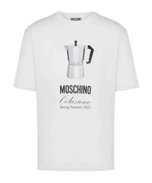 Moschino Graphic Printed Crewneck T-shirt - White