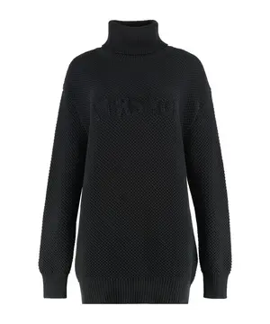 Versace Ribbed Knit Turtleneck Long Sleeve Jumper