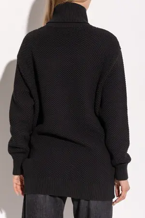 Versace Ribbed Knit Turtleneck Long Sleeve Jumper