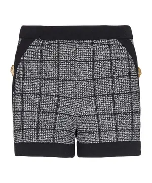 Balmain Checks Shorts For Women
