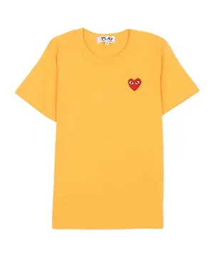Comme Des Garçons Heart Logo T-shirt - Orange