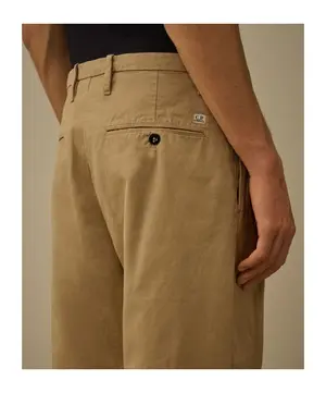 C.P. COMPANY Pleated Cotton-gabardine Loose Trousers - Beige