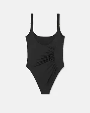 Versace Draped One-piece Swimsuit With Medusa '95 Hardware