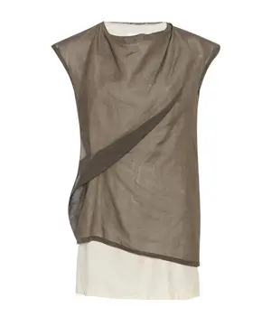THE ROW Inawa Cap-sleeved Top - Brown