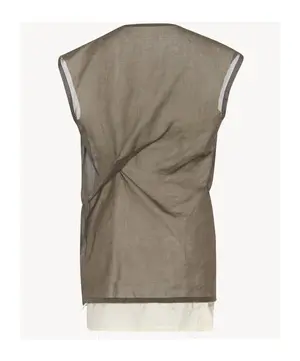 THE ROW Inawa Cap-sleeved Top - Brown