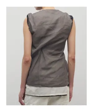 THE ROW Inawa Cap-sleeved Top - Brown