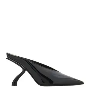 FERRAGAMO S-shaped Heel Mule - Black
