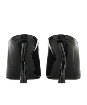 FERRAGAMO S-shaped Heel Mule - Black