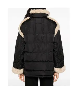 STAND STUDIO Dorothy Funnel Neck Puffer Jacket - Black
