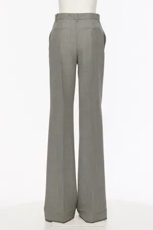 Valentino Garavani Belt Loop Houndstooth Wide Leg Trousers