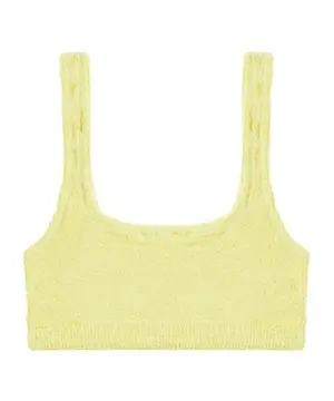 REINA OLGA Ginny Knitted Bikini Top - Yellow