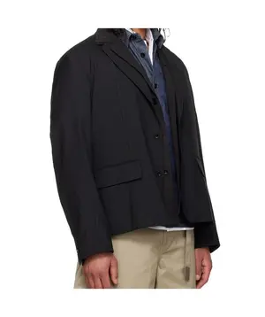 Sacai Pinstriped Button Jacket