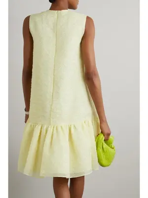 Erdem Maple Pleated Mini Dress