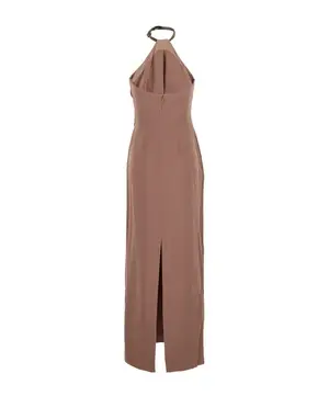 Solace London Halterneck Maxi Dress With Embellished Neckline