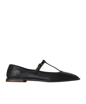 THE ROW Square Toe T-strap Flat