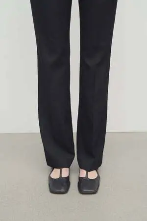 THE ROW Square Toe T-strap Flat
