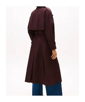 Tommy Hilfiger Long-sleeved Trench Coat - Black